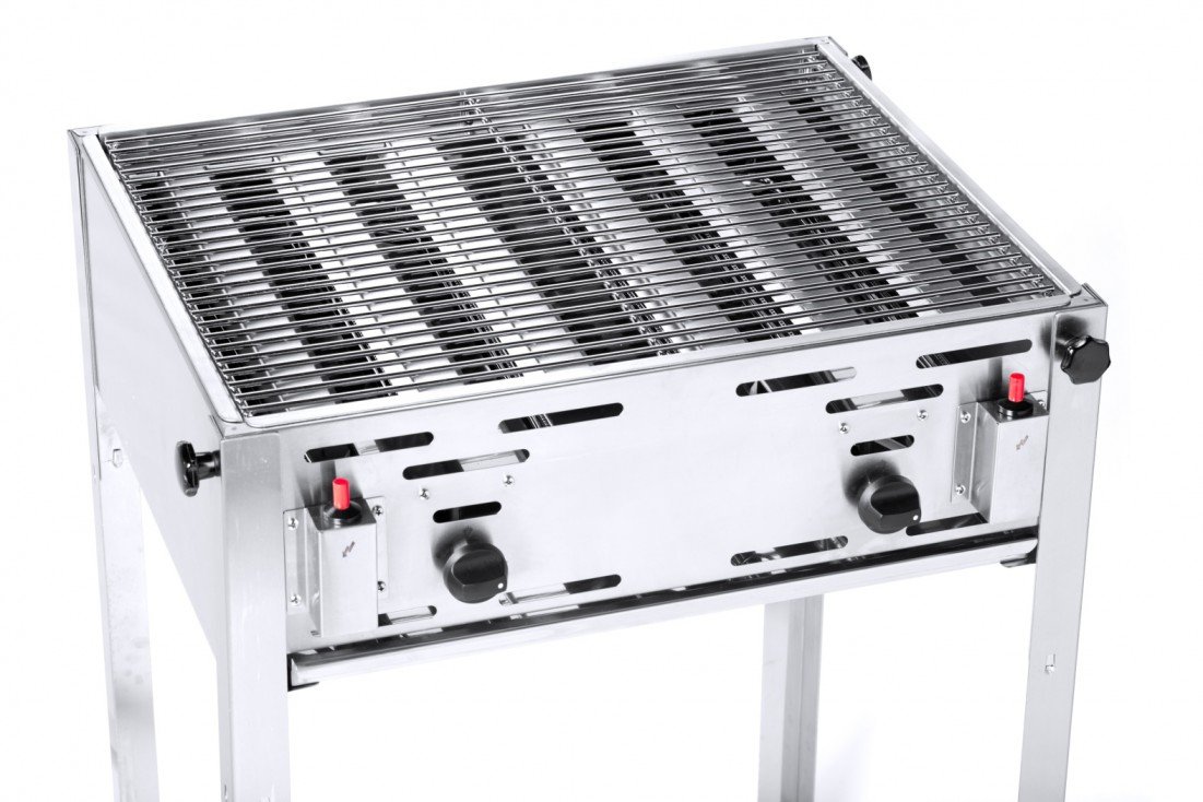 Barbecue met rooster gas middel 54 x 65 cm - Partyverhuur d’n Hangtafel